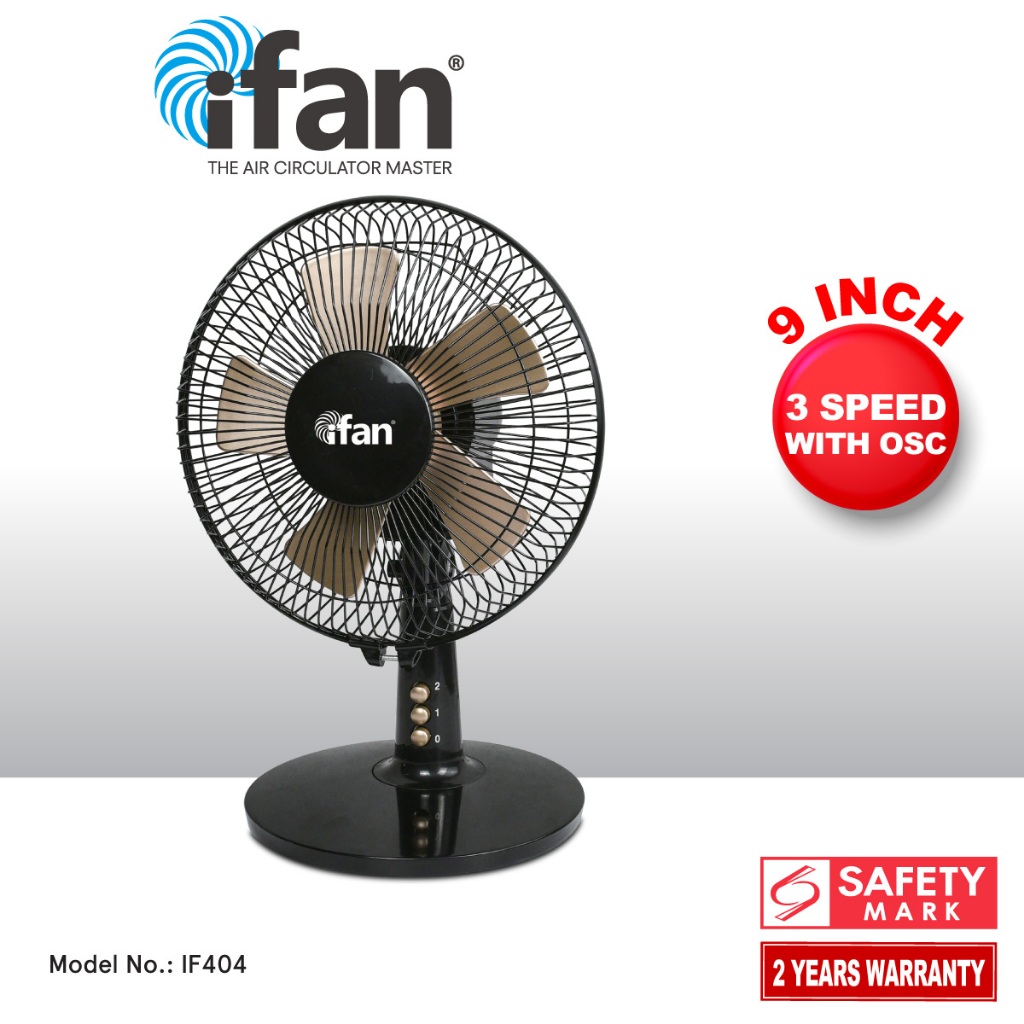 iFan 9" Desk Fan – 5 Blades, Turbo Fan, Vortex Airflow, Adjustable Tilt ...