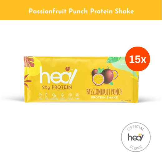 Heal Passionfruit Punch Protein Shake Powder - Dairy Whey Protein (15 ...
