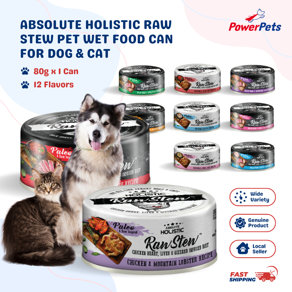Absolute Holistic Raw Stew - 80g Wet Pet Food, Premium Ingredients ...