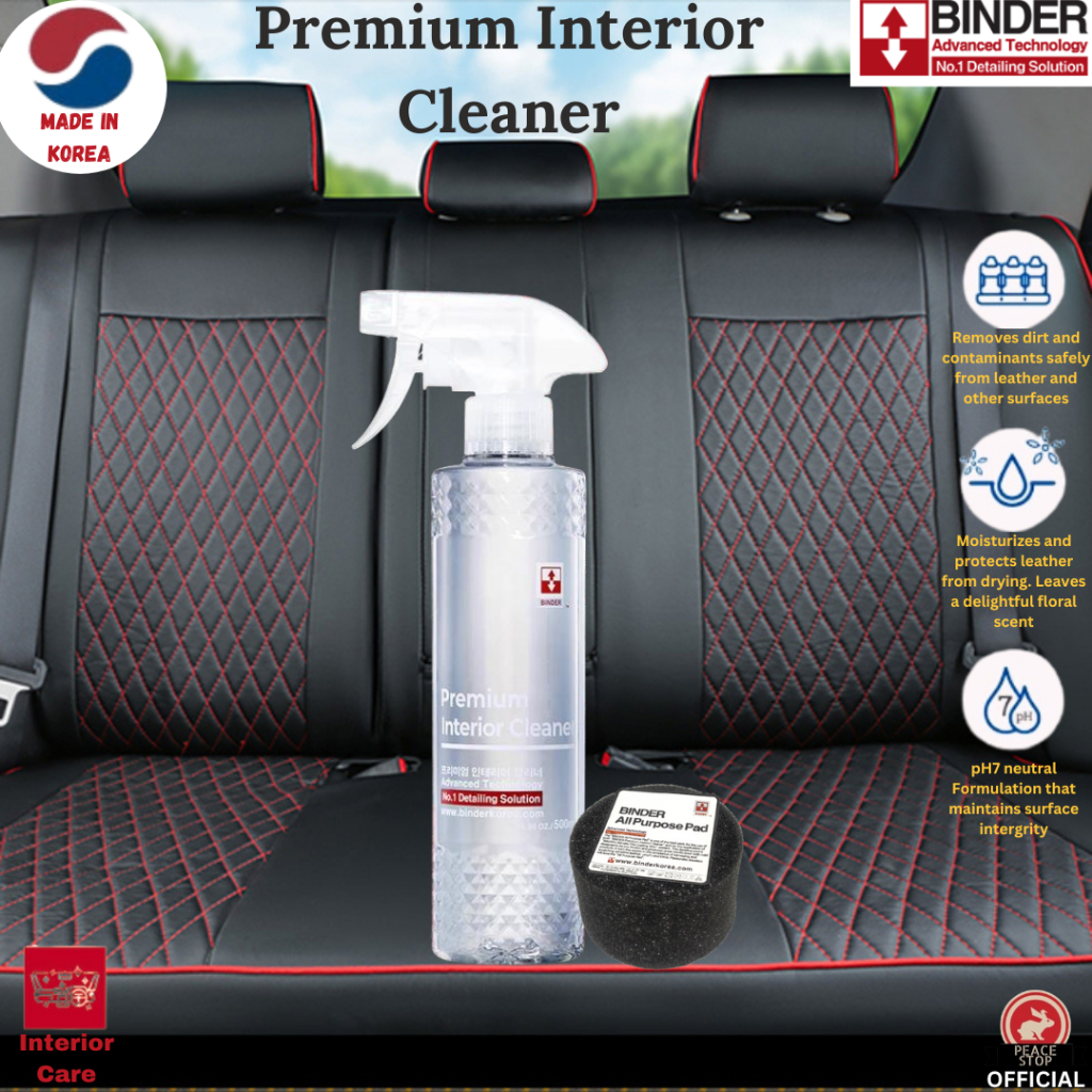 BINDER Korea Premium Interior Cleaner by Fireball Floral Scent Leather ...