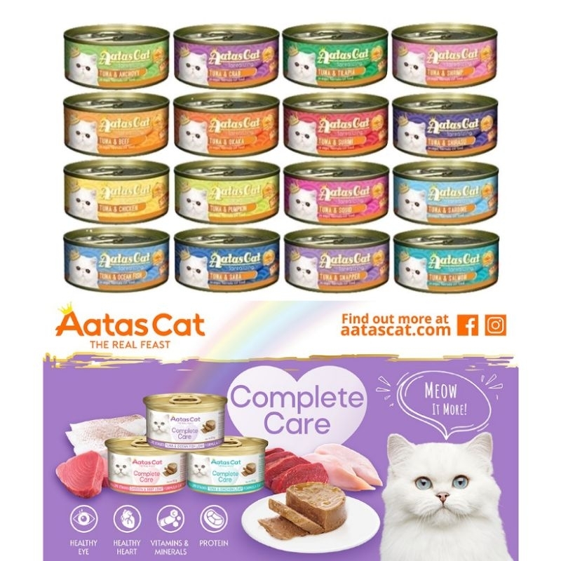 [Promo] Aatas Cat Tuna/Chicken Cat Wet Food/Gravy/Loaf 80g | Shopee ...