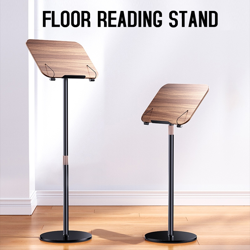 Floor Book Stand For Reading Adjustable Podium Stand Music Sheet Wooden ...
