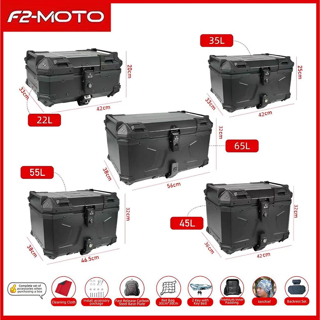F2-MOTO ALUMINUM BOX / ABS PLASTIC BOX/ TOP CASE MOTORCYCLE BOX ...