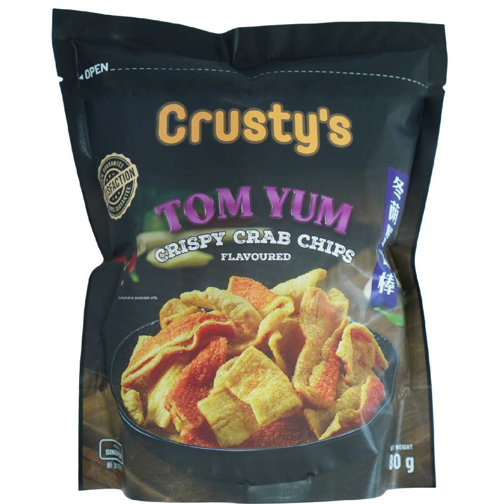 Crusty's Crispy Crab Chips Tom Yum Flavoured (80g Packet) | Shopee ...