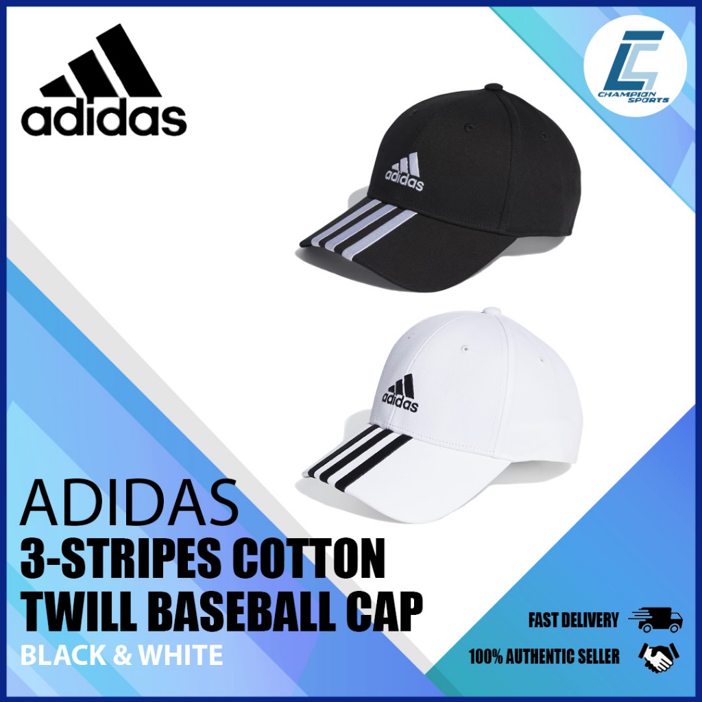 Adidas 3-Stripes Cotton Twill Baseball Cap (IB3242 II3509) (KK3/RO ...