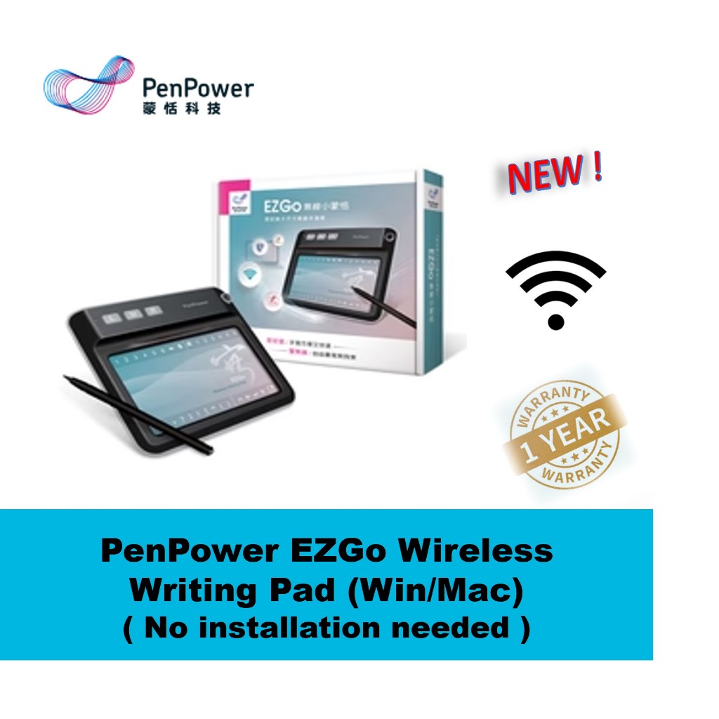 [ Local Warranty ] PenPower EZ Go Wireless Writing Pad (Win/Mac). Large ...