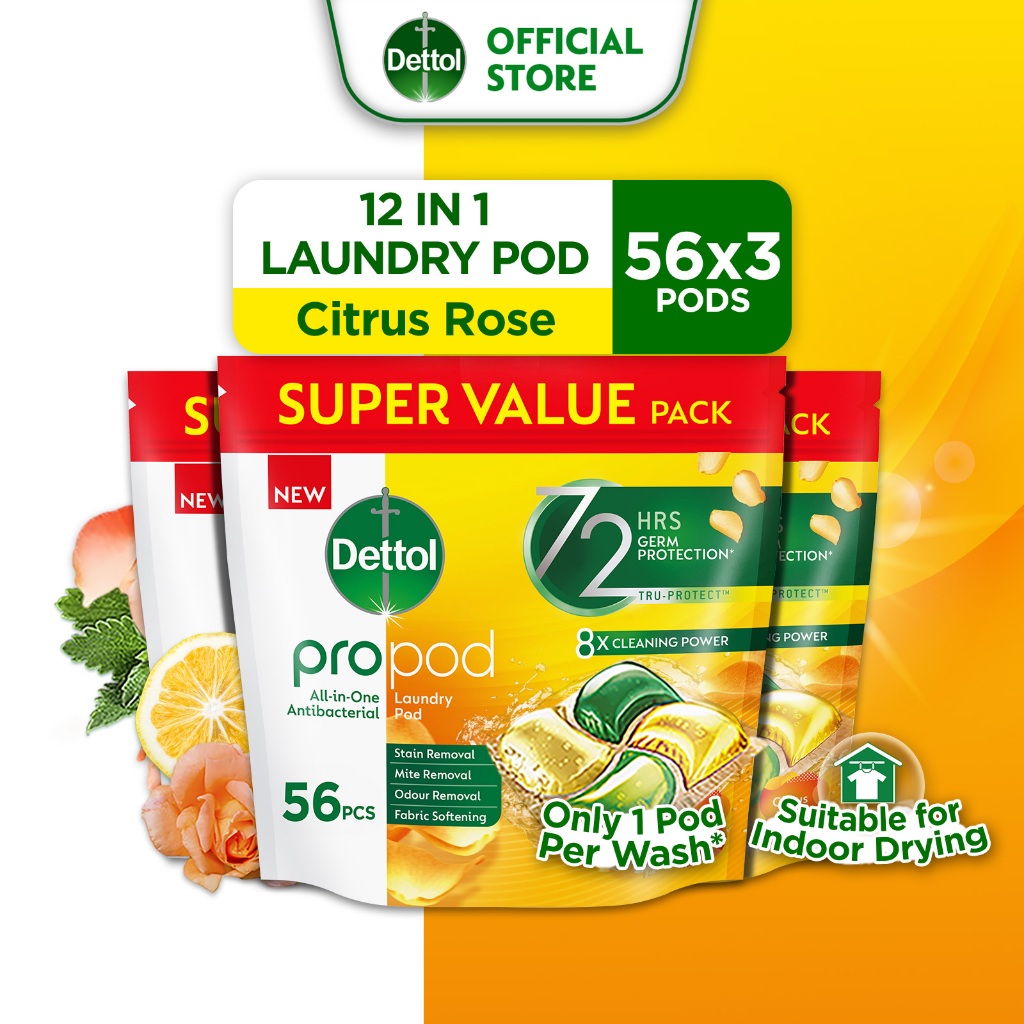 [VALUE BUNDLE] Dettol Propod™ All-in-One Laundry Capsule Pod Refill ...