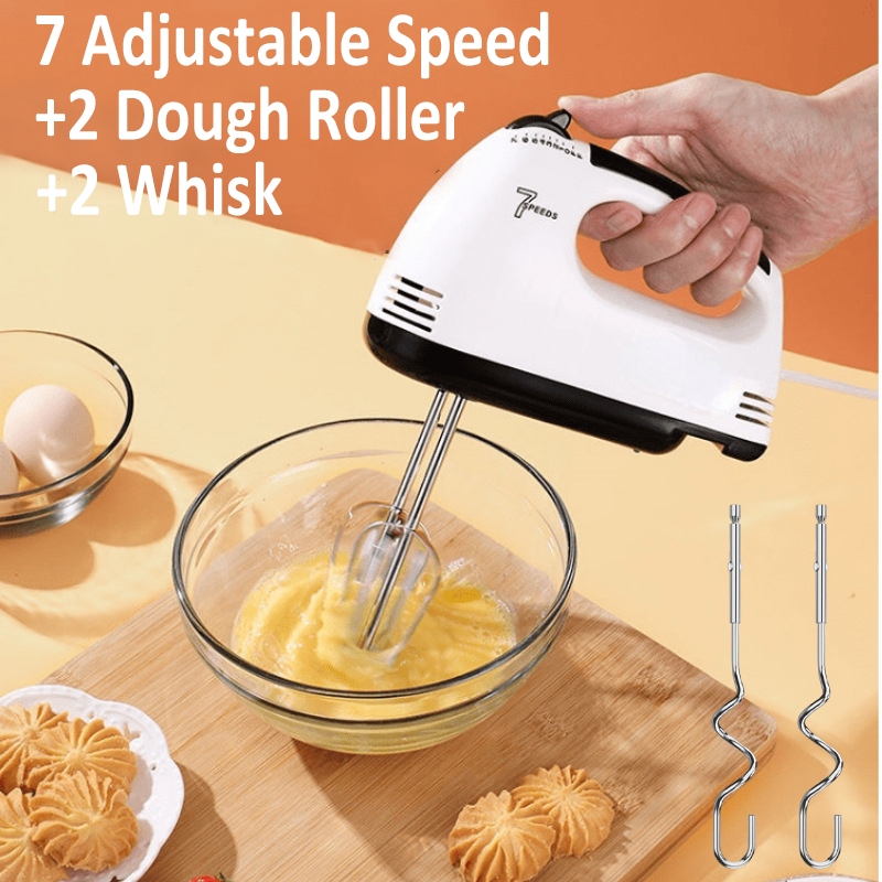 Hand Mixer,Mixer Electric Handheld - 7 Speed Portable Stand Dough Cake ...