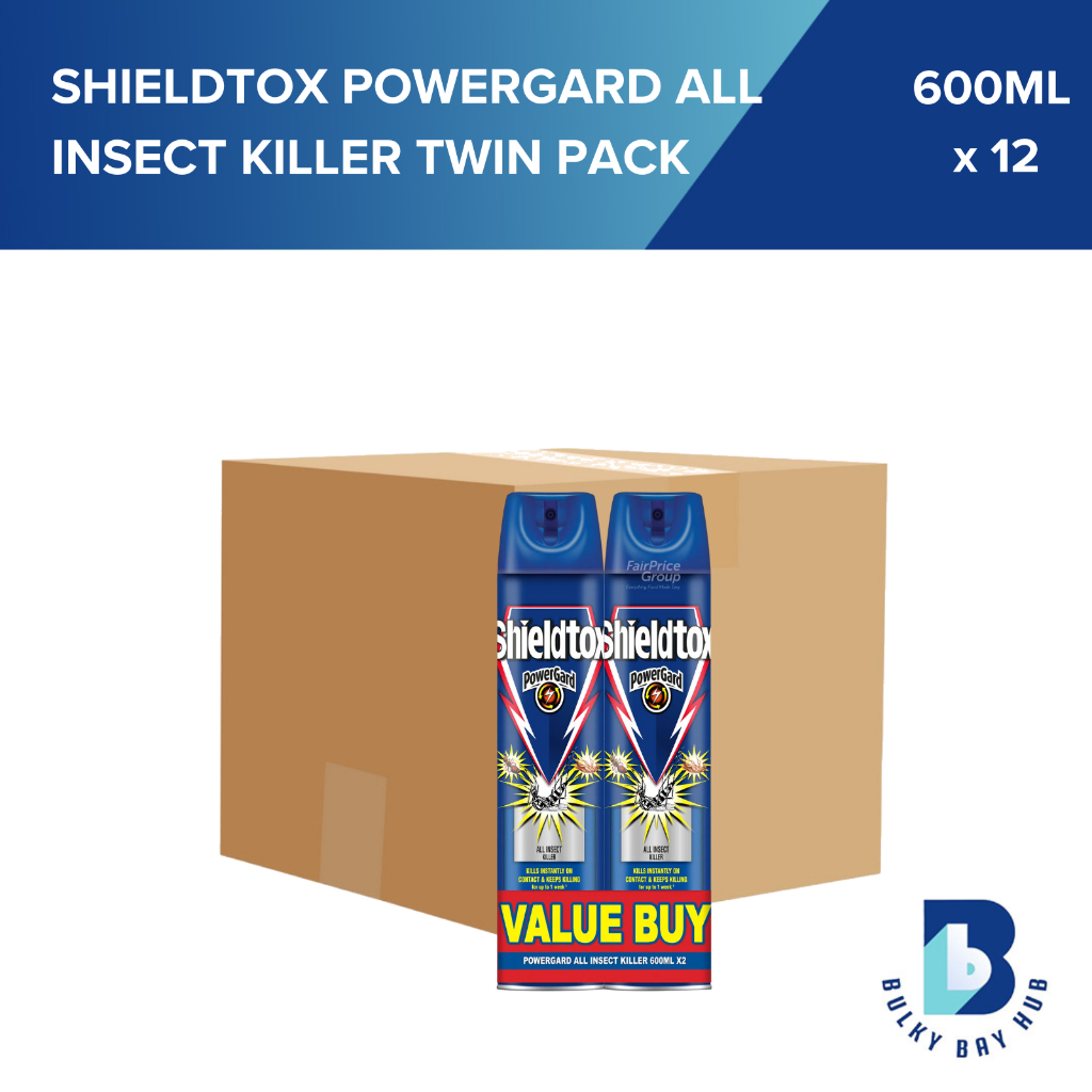Shieldtox PowerGard All Insect Killer 600ml Twin Pack x 6 | Shopee ...