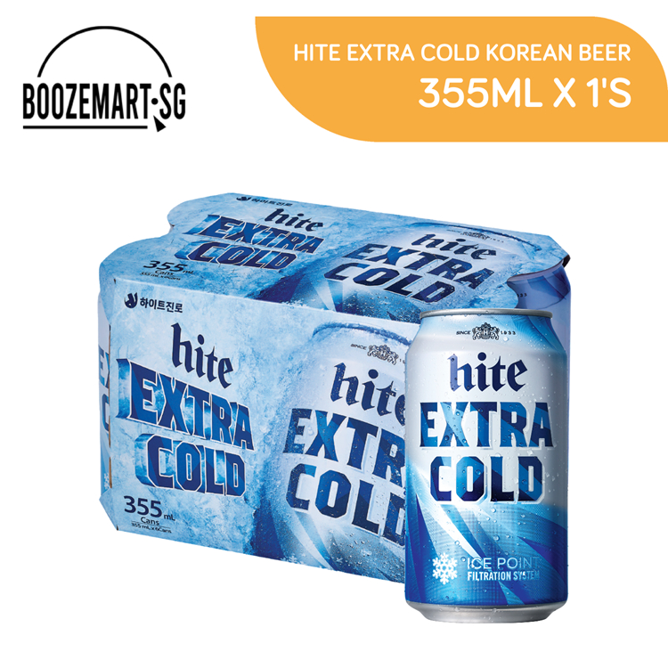 HITE 355ML CANS 6's | #1 Korean Lager Beer in Singapore | BBD 25 Sep ...