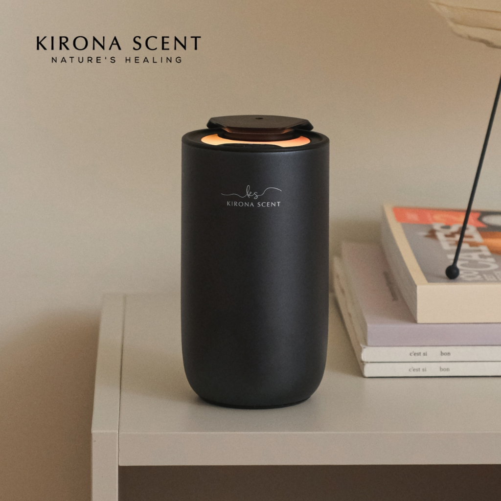[KIRONA SCENT] Bull Aroma Nebulizer | Titanium Black | Waterless & Wireless | 9 LED Lights ...