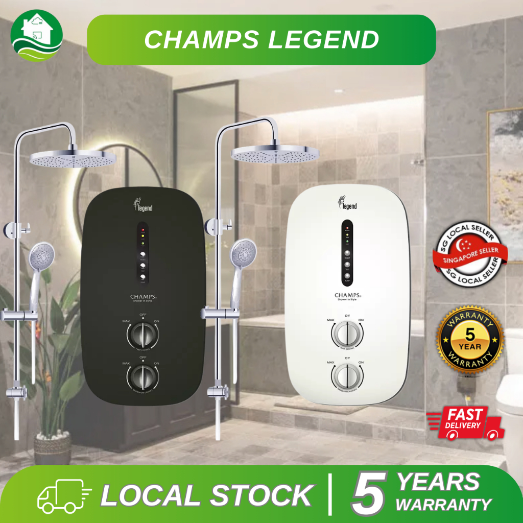 [SG READY STOCK] Champs Legend Instant Water Heater Rain Shower Set ...