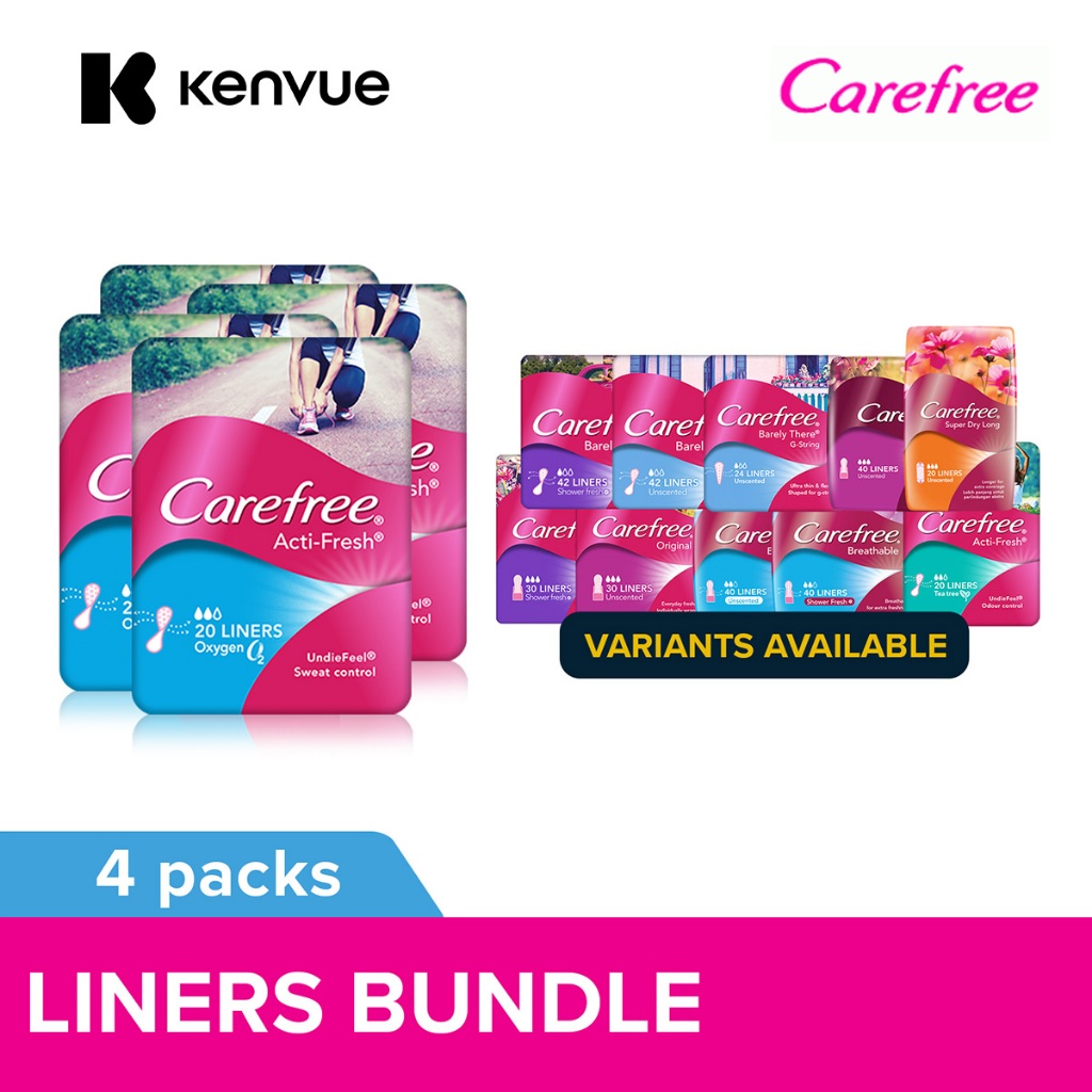 [Bundle of 4] Carefree Panty Liners (Variants Available) | Shopee Singapore