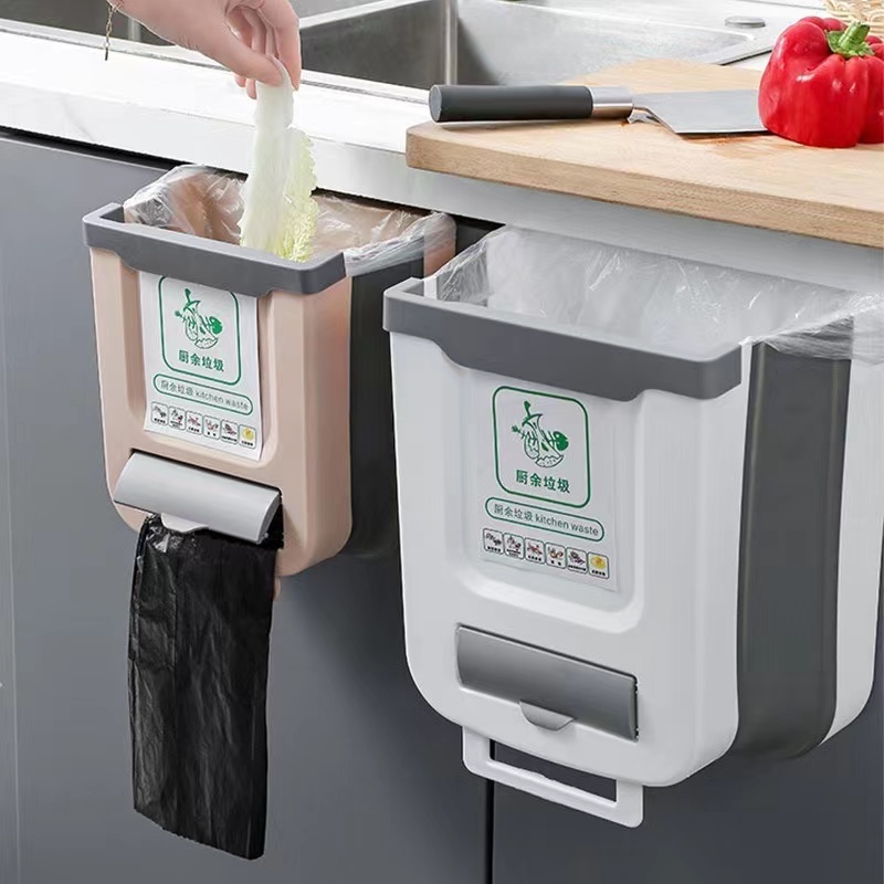 【SG Local Stock】Foldable Hanging Trash Bin Collapsible Creative Dustbin ...