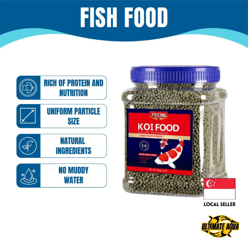 YEE Ornamental Koi Food, Rich in Spirulina, Aquarium Fish Food That ...
