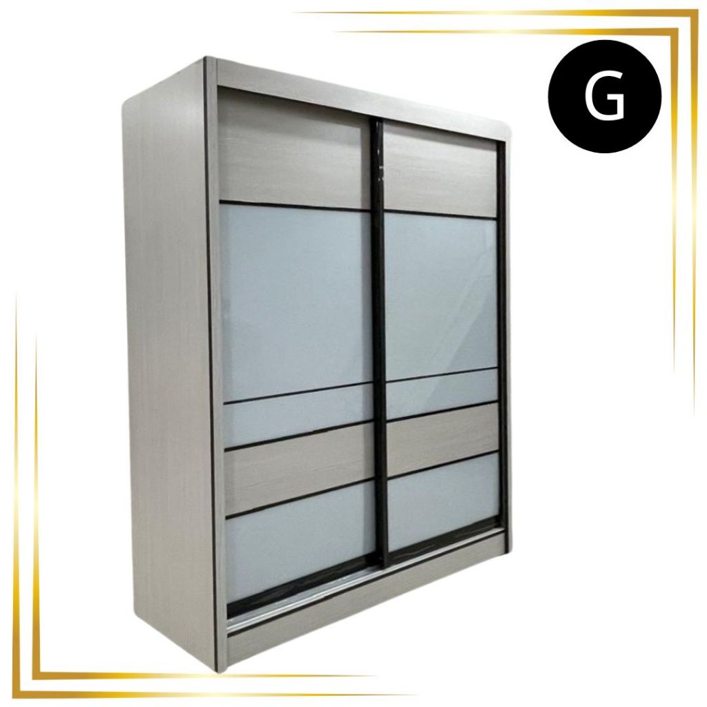 GR Furniture 5 Feet Solid Sliding Door Wardrobe | Shopee Singapore