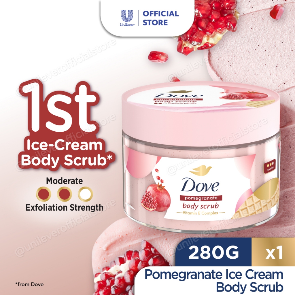 Dove Ice Cream Pomegranate Body Scrub 280g | Shopee Singapore