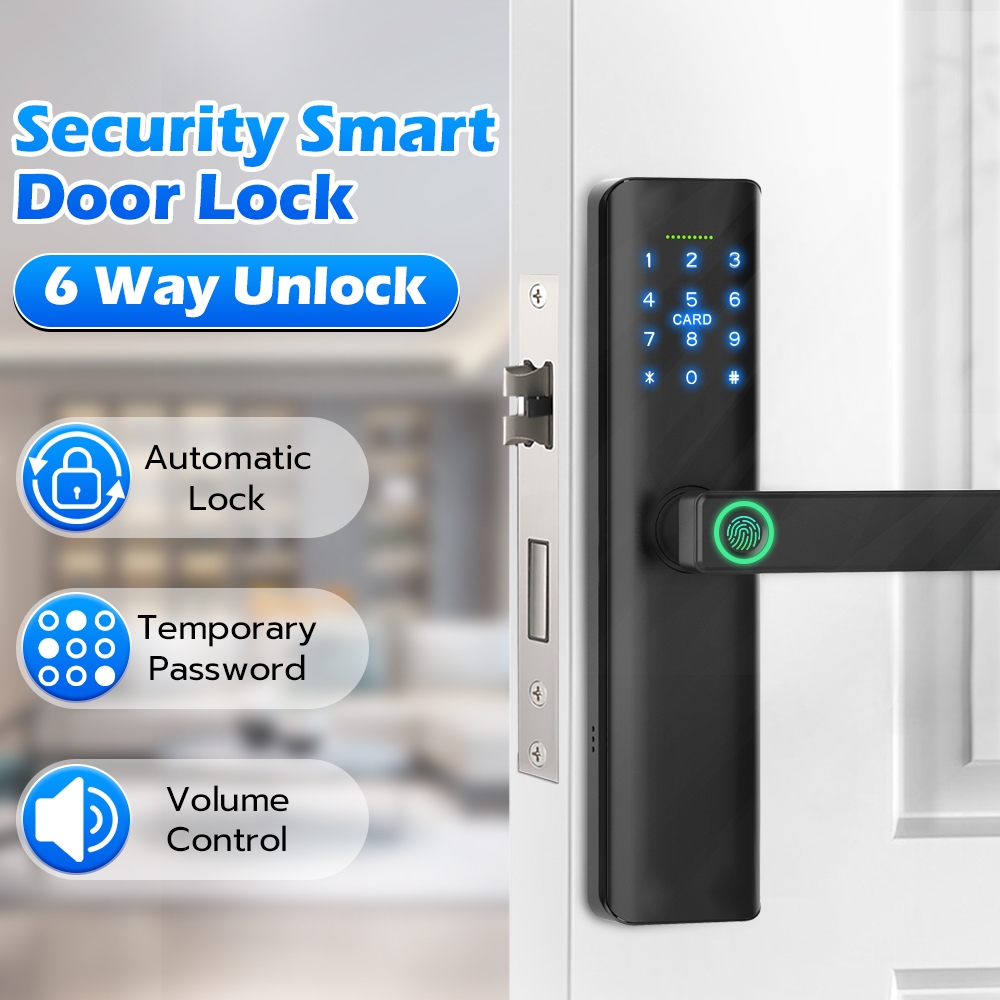 Smart Door Lock Tuya Front door Lock Digital Fingerprint Door Lock ...