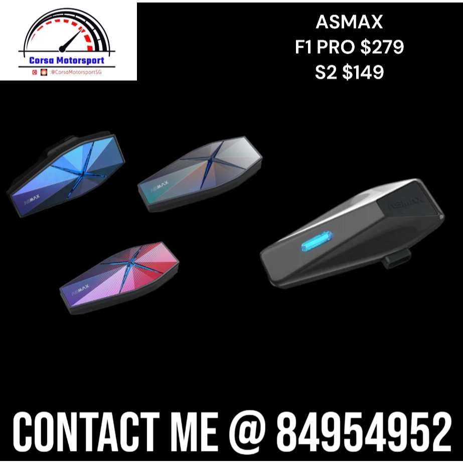 [SG Seller 🇸🇬] ASMAX F1 Pro S2 Helmet Intercom Mesh Bluetooth | Shopee ...
