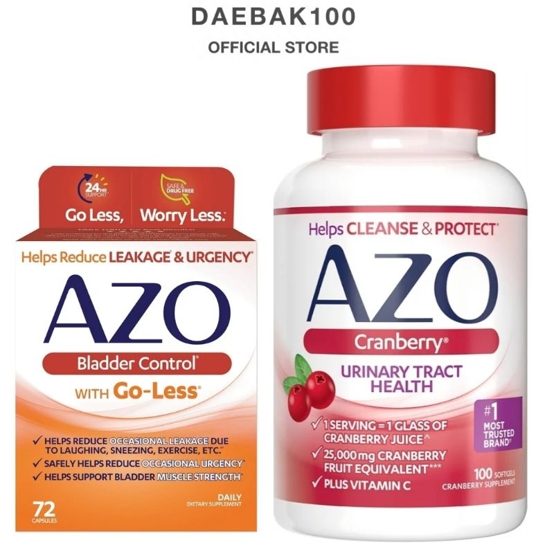 Azo Urinary Tract Health UTI / AZO Bladder Control with Go-Less 72 ...