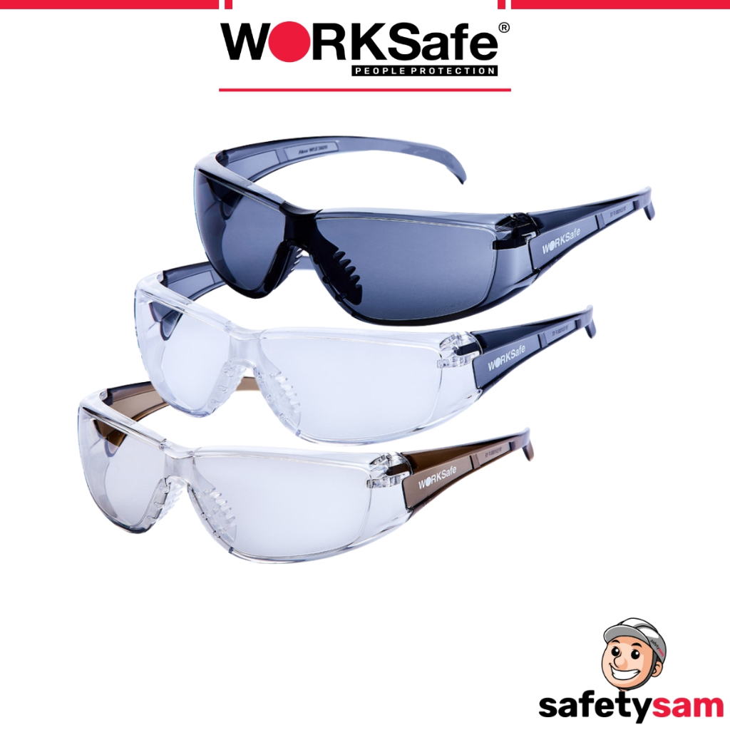 WORKSafe Alcor E3029 Safety Glasses, Wraparound Frame, Anti-Scratch ...