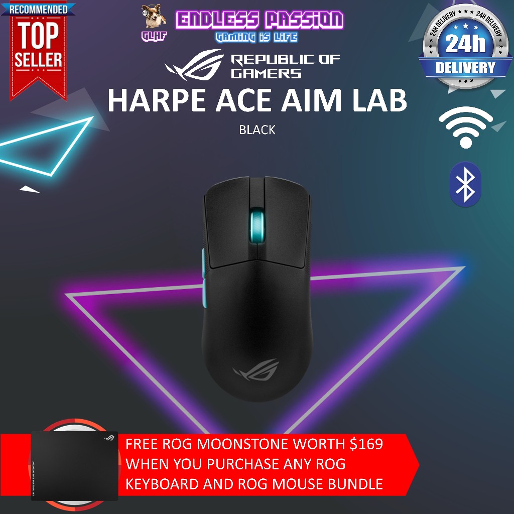Asus ROG Harpe Ace Aimlab Edition Wireless Gaming Mouse | Shopee Singapore