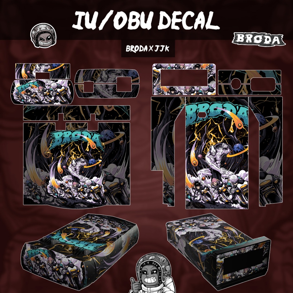 Motorbike Slim IU OBU Sticker Waterproof "Jujutsu Kaisen x Broda ...