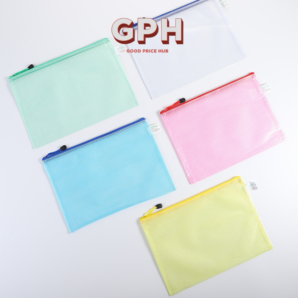Zip Bag Organizer / PVC Mesh Zip Bag / Stationery Organizer / A4 & A5 ...