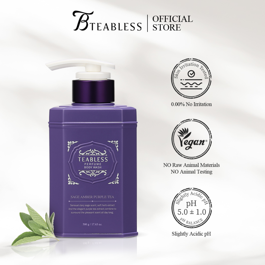 Teabless Body Wash Sage Amber Purple Tea Perfume 500g | Shopee Singapore