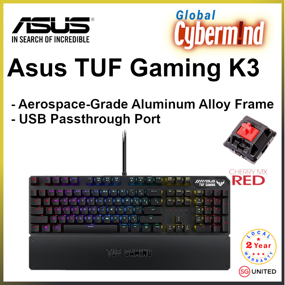 ASUS TUF K3 MECHANICAL GAMING KEYBOARD WITH LIGHTING ( brought to you ...