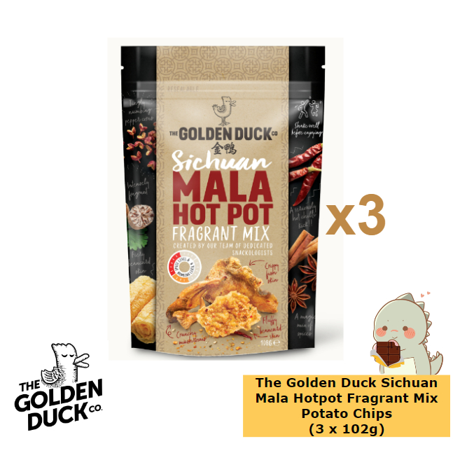 [Bundle of 3] The Golden Duck Sichuan Mala Hotpot Fragrant Mix Potato ...
