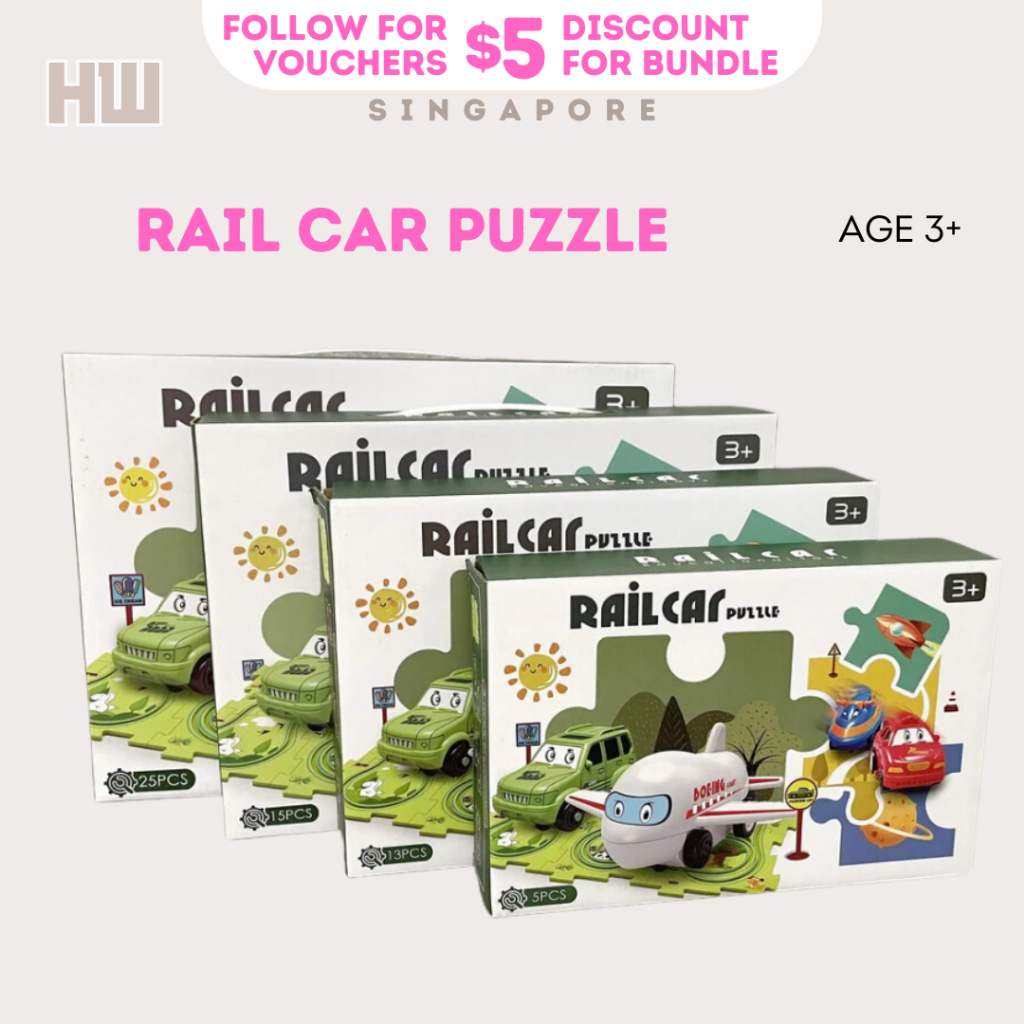 Children's Puzzle Rail Car City Map Scene Construction | DIY Assembly ...