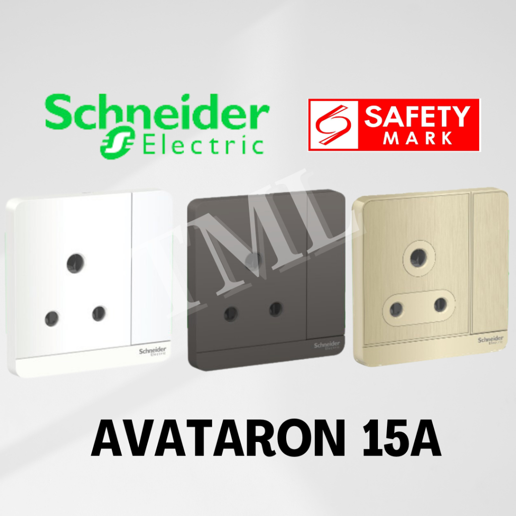 [SG Seller] Schneider AvatarON 15A Aircon Socket White Dark Grey Dark ...