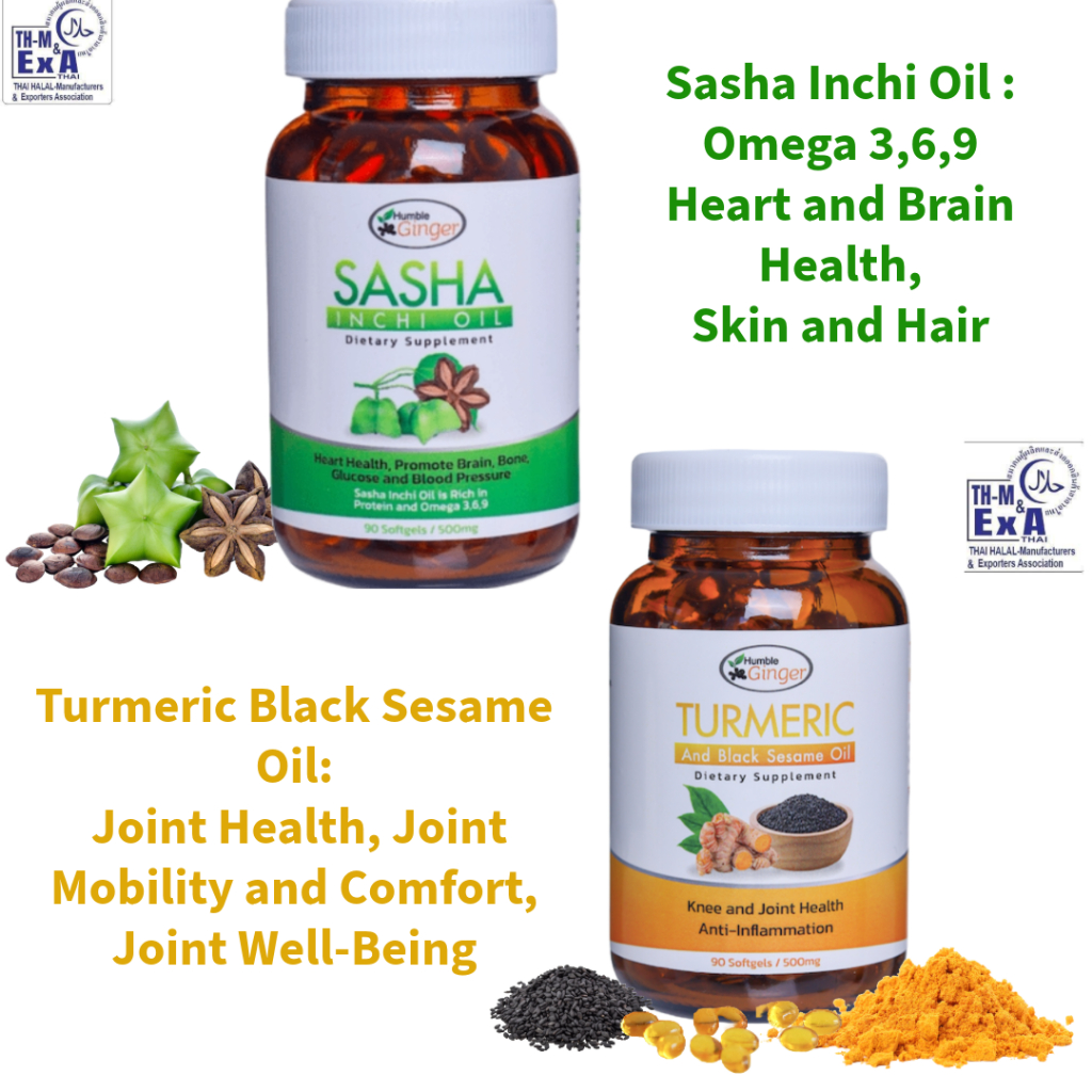 Humble Ginger: Sasha Inchi Oil and Turmeric Black Sesame Oil Softgel ...