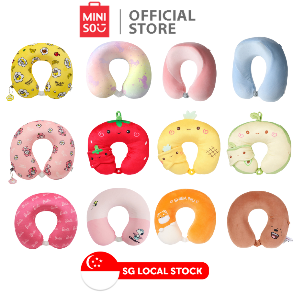 MINISO Travel U Shaped Neck Pillow (Unicorn/Snoopy Summer/Shiba Inu/We ...
