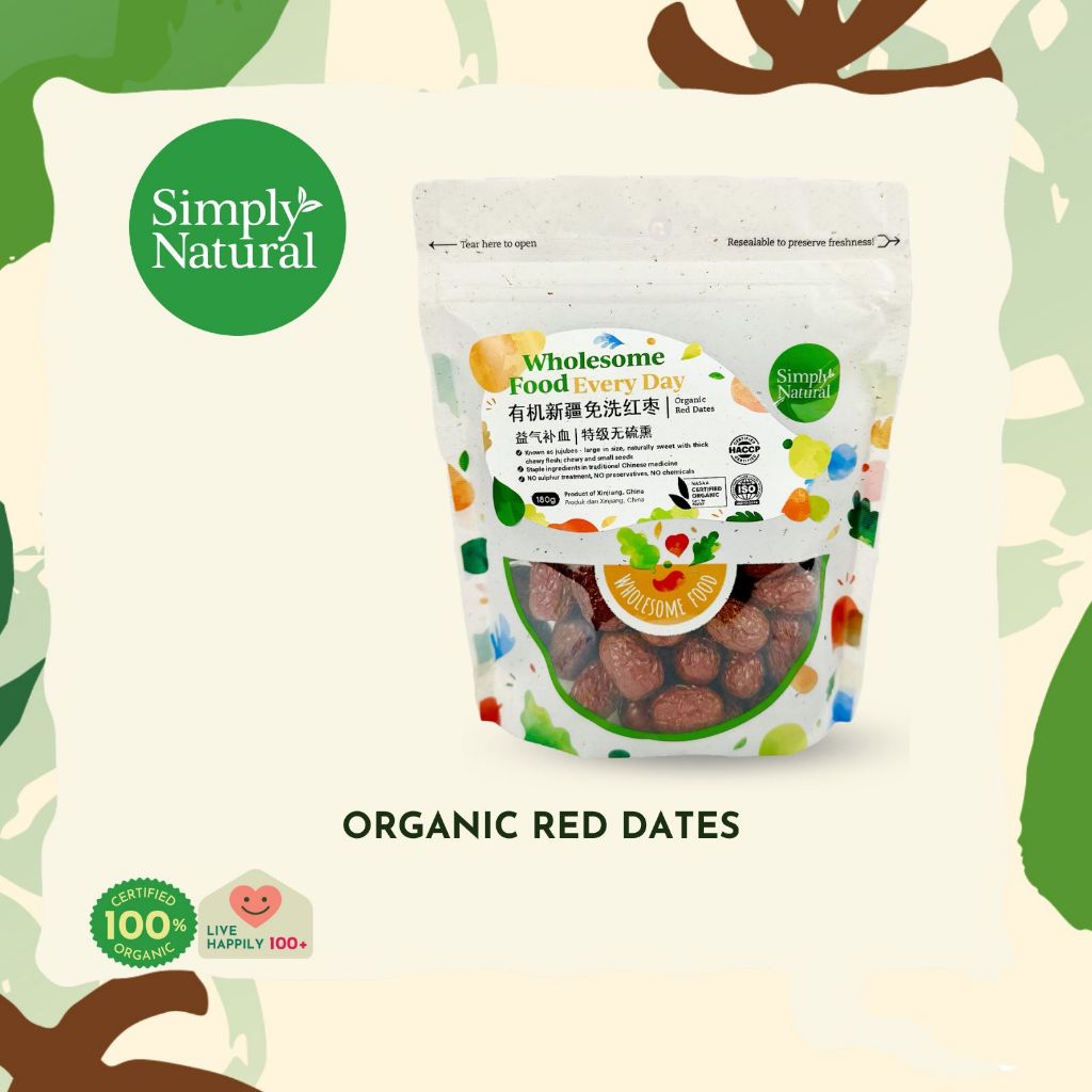 Simply Natural Organic Red Dates 180g China | Shopee Singapore