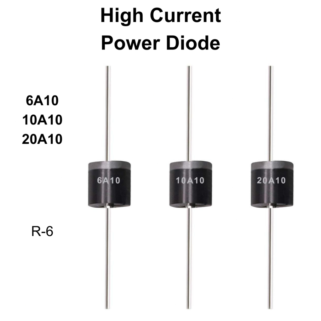 (10pcs) 6A10 10A10 20A10 Rectifier Diode Power Diode - R-6 - 6A Diode 10A Diode 20A Diode 1000V ...