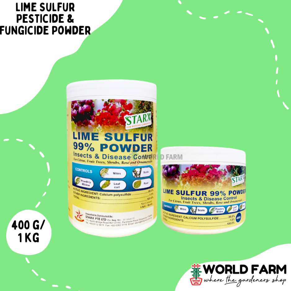 Lime Sulfur / Sulphur 99% Pesticide & Fungicide Powder [400g / 1kg ...
