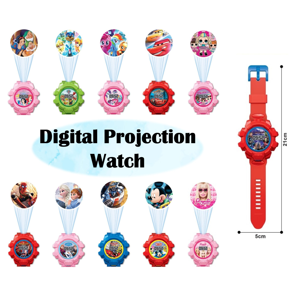 Children Digital Projection Watch l Transformer Paw Patrol Frozen ...