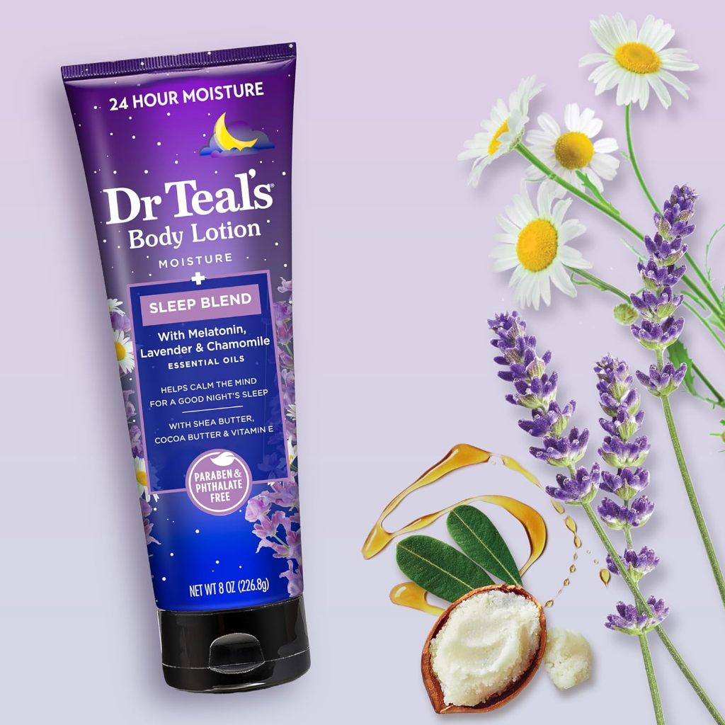 Dr Teal's Sleep Body Lotion, 24-Hour Moisture, with Melatonin, Lavender ...