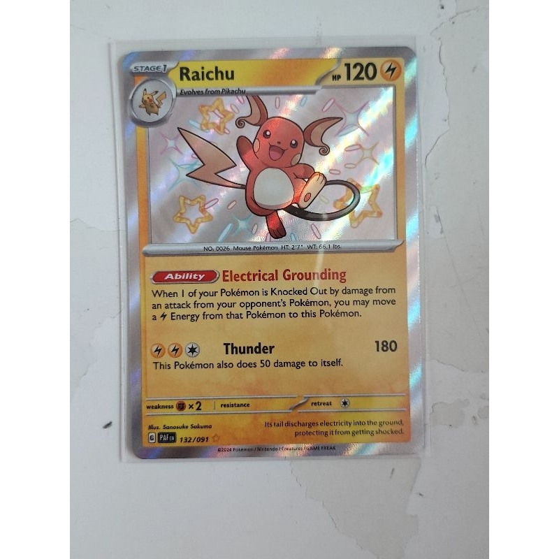 Pokemon shiny raichu paldean fates card | Shopee Singapore