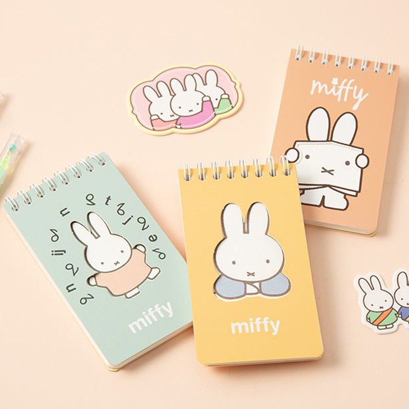 Miffy Rabbit Small Handy Ruled Lined Spiral Notebook Spring Notepad ...