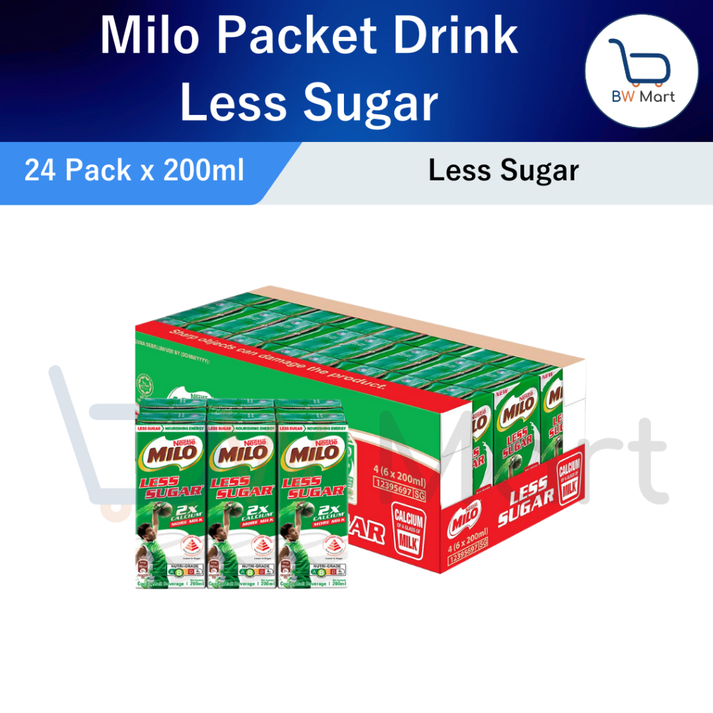 Milo Chocolate Malt Packet Drink - Less Sugar | Shopee Singapore