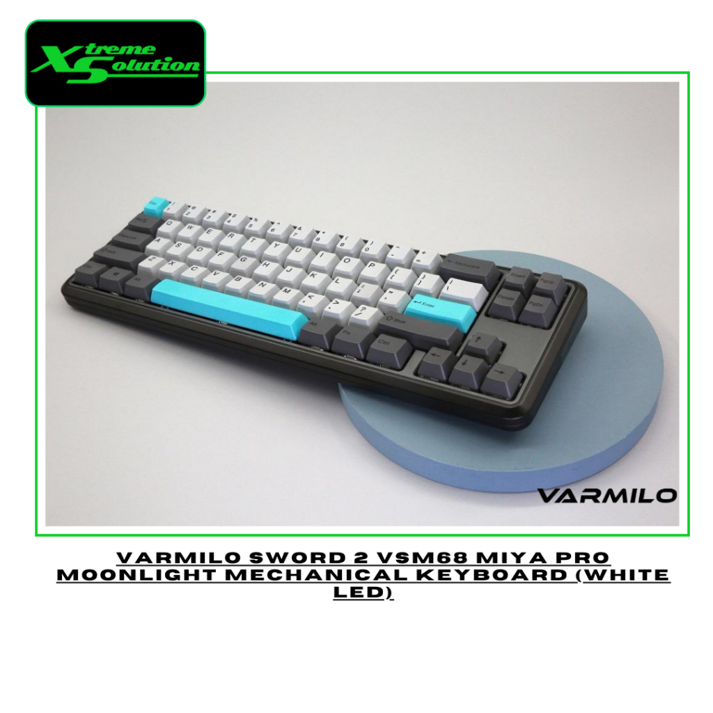 Varmilo Sword 2 VSM68 Miya Pro Moonlight Mechanical Keyboard (White LED ...