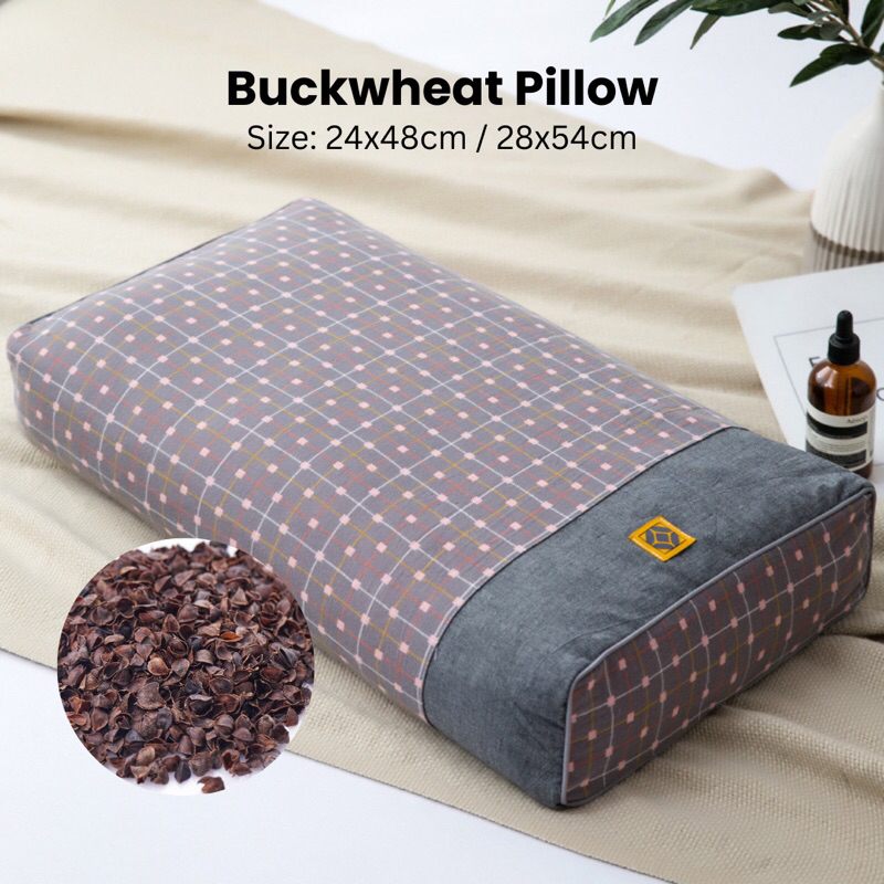 Buckwheat Pillow Removable Casing Neck Support Pillow | Shopee Singapore