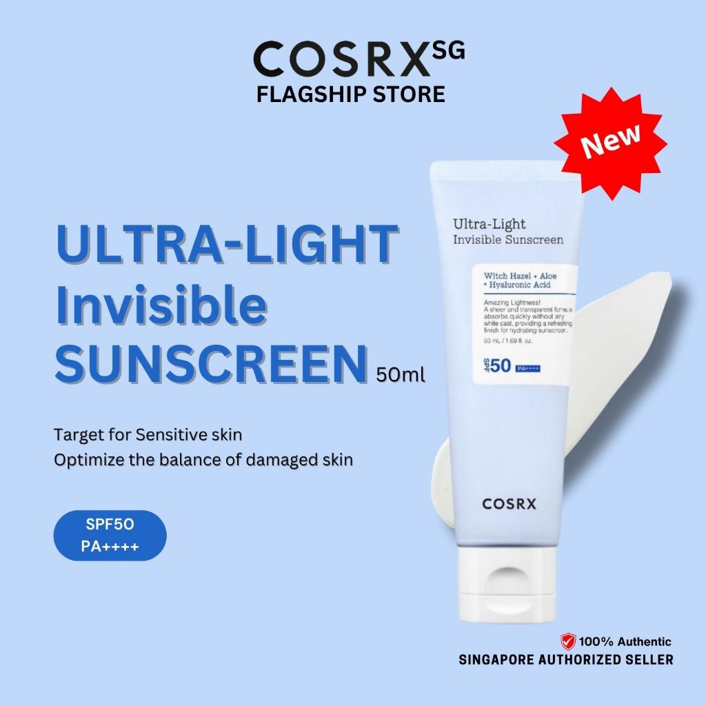 Cosrx Ultra-Light Invisible Sunscreen SPF50 PA++++ /50ml(100% Invisible ,Perfect Protection ...