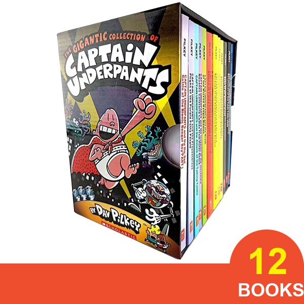 [SG Stock] Captain Underpants Collection (Monochrome)(12 Books) | Shopee Singapore