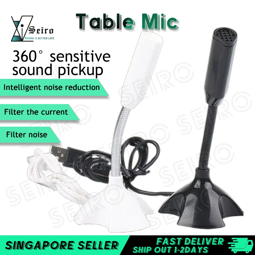 【SG】Table Mic Laptop Microphone USB Desktop Gaming Mic With Holder For ...