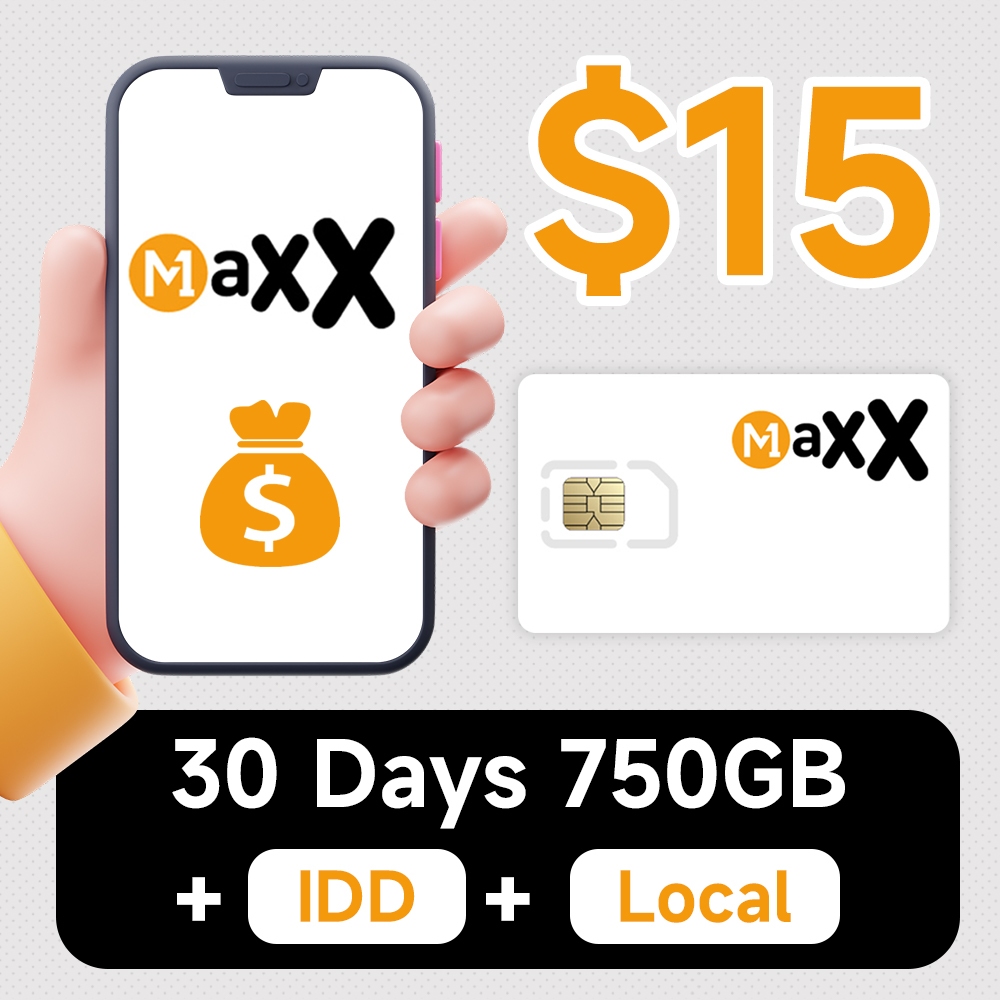 M1 Maxx $15 750GB 30 Days Renewal Plan/Mobile topup/eload (Instant Delivery/ 24h Topup Service ...