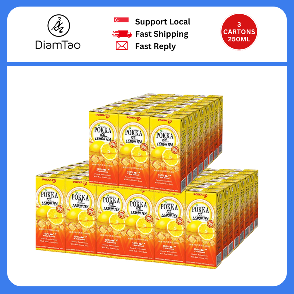 [Bundle of 3] Pokka Ice Lemon Tea 250ml x 24 Packets | Shopee Singapore